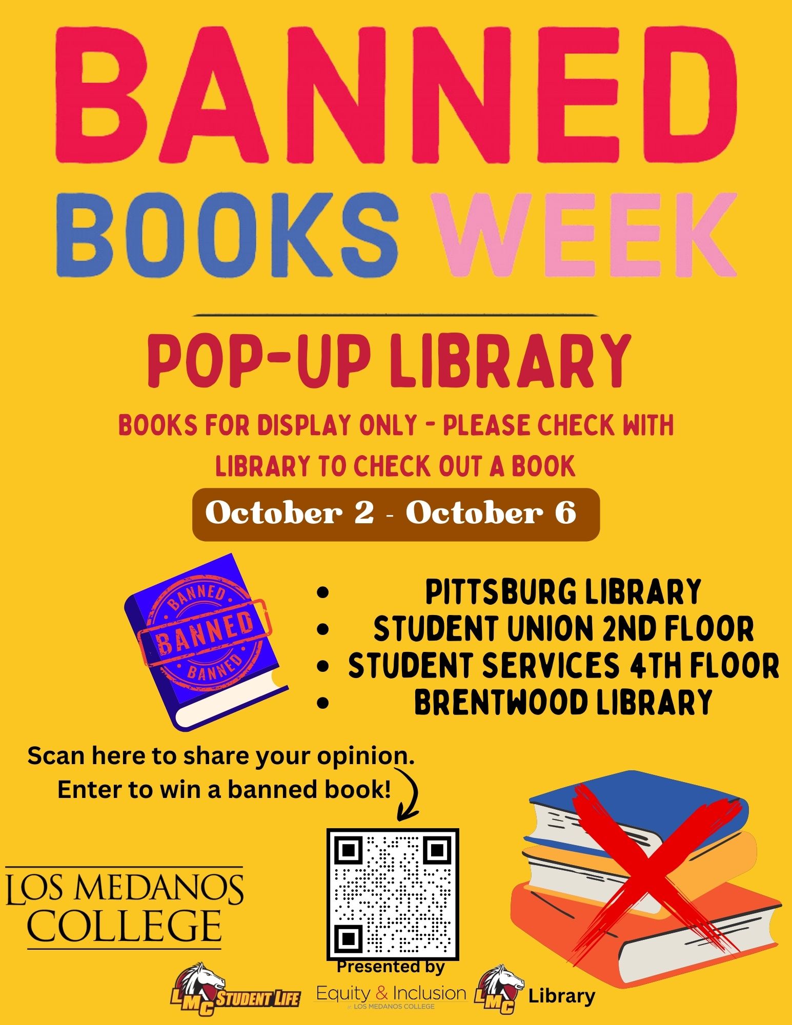 Banned Books Week Pop-UP Library