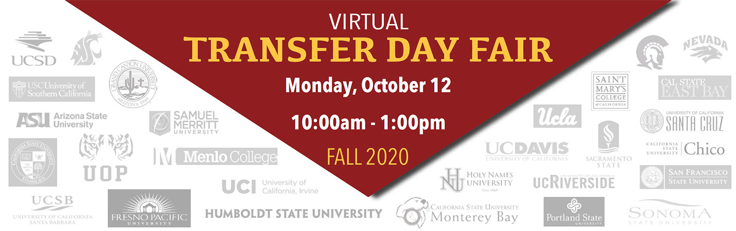 Fall 2020 Virtual Transfer Day Fair, Monday, October 12, 10:00am - 1:00pm